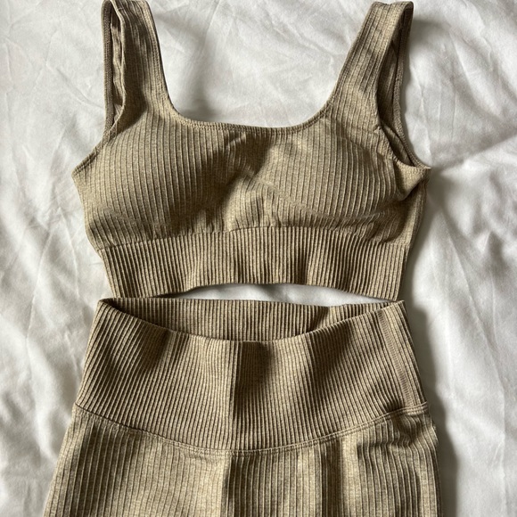 Pants & Jumpsuits | Tan Workout Set | Poshmark